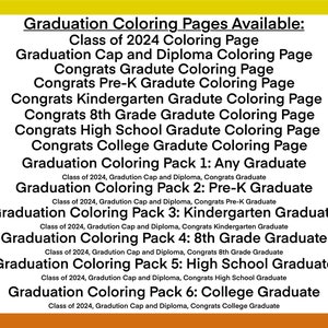 Class of 2024 Graduation Coloring Page for Kids and Adults Instant ...