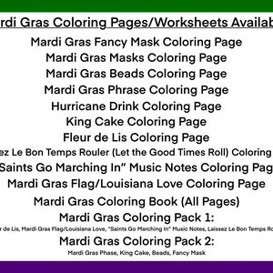 King Cake Mardi Gras Coloring Page for Kids and Adults Instant Download ...