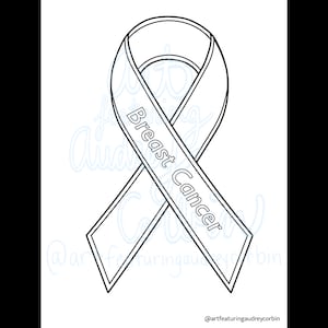 Breast Cancer Awareness Ribbon Coloring Page for Adults and Kids ...
