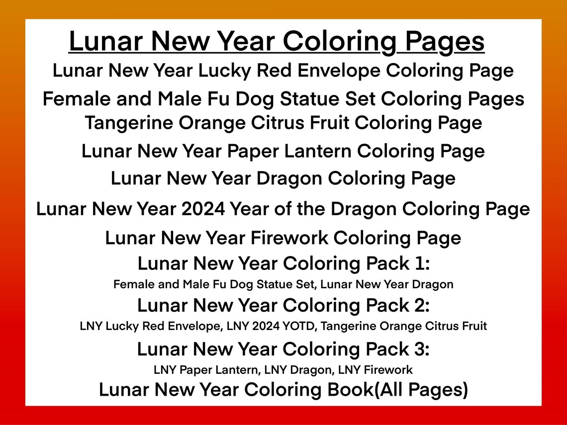 Lunar New Year Firework Coloring Page for Kids and Adults Instant ...