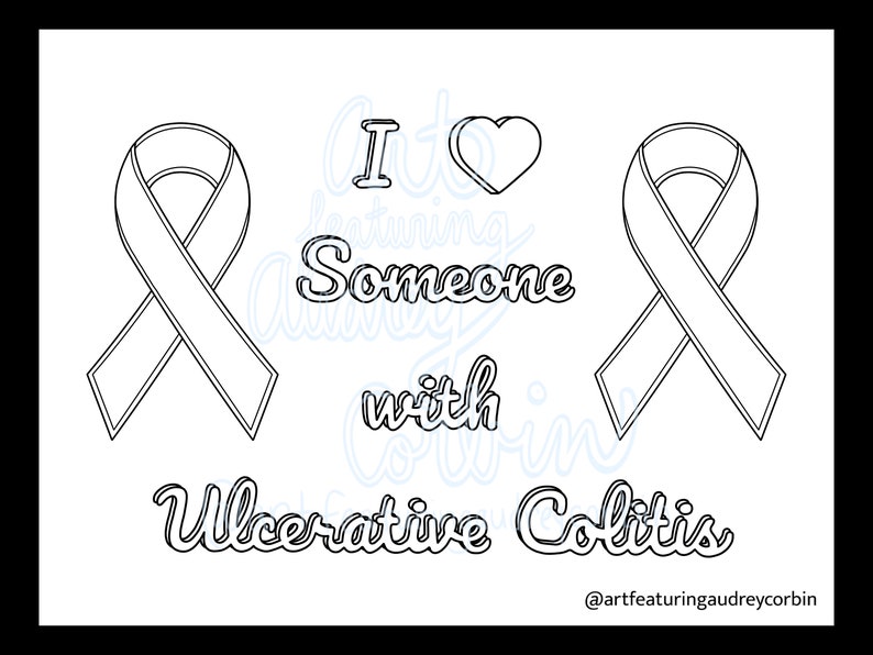 Ulcerative Colitis Awareness Coloring Pages for Kids and Adults Instant ...