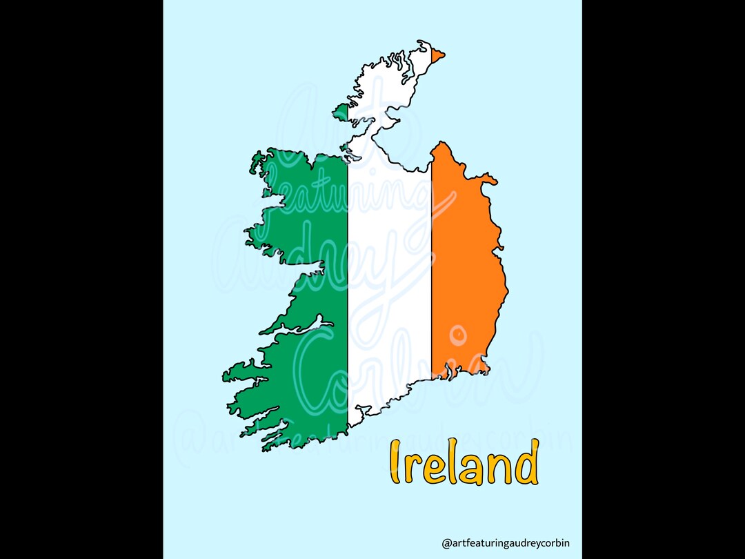Ireland Country Flag Coloring Page for Kids and Adults Instant Download ...
