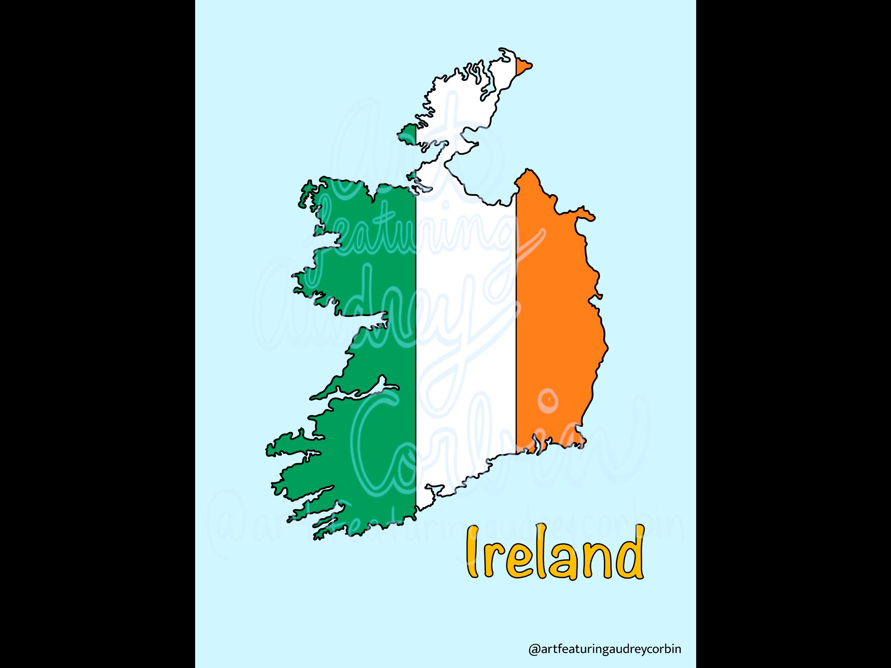 Ireland Country Flag Coloring Page for Kids and Adults Instant Download ...