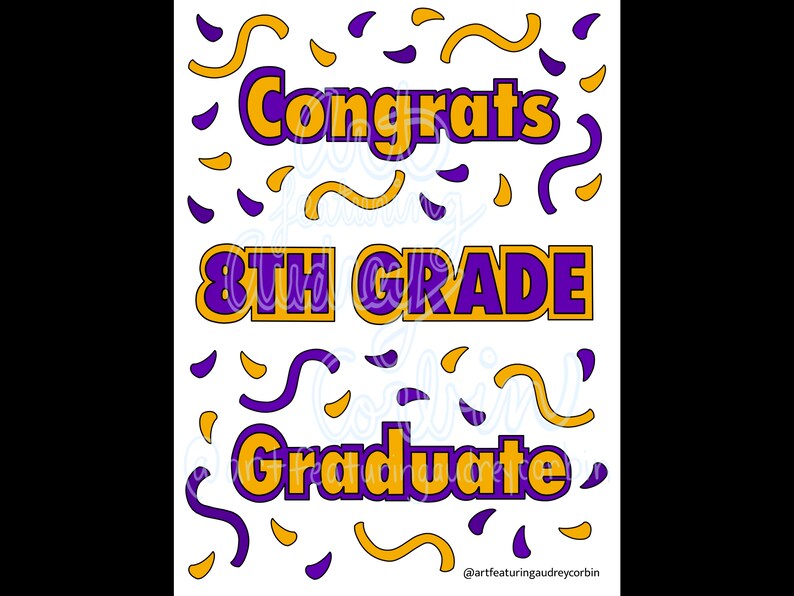 8th Grade Graduation Coloring Page for Kids and Adults Instant Download ...