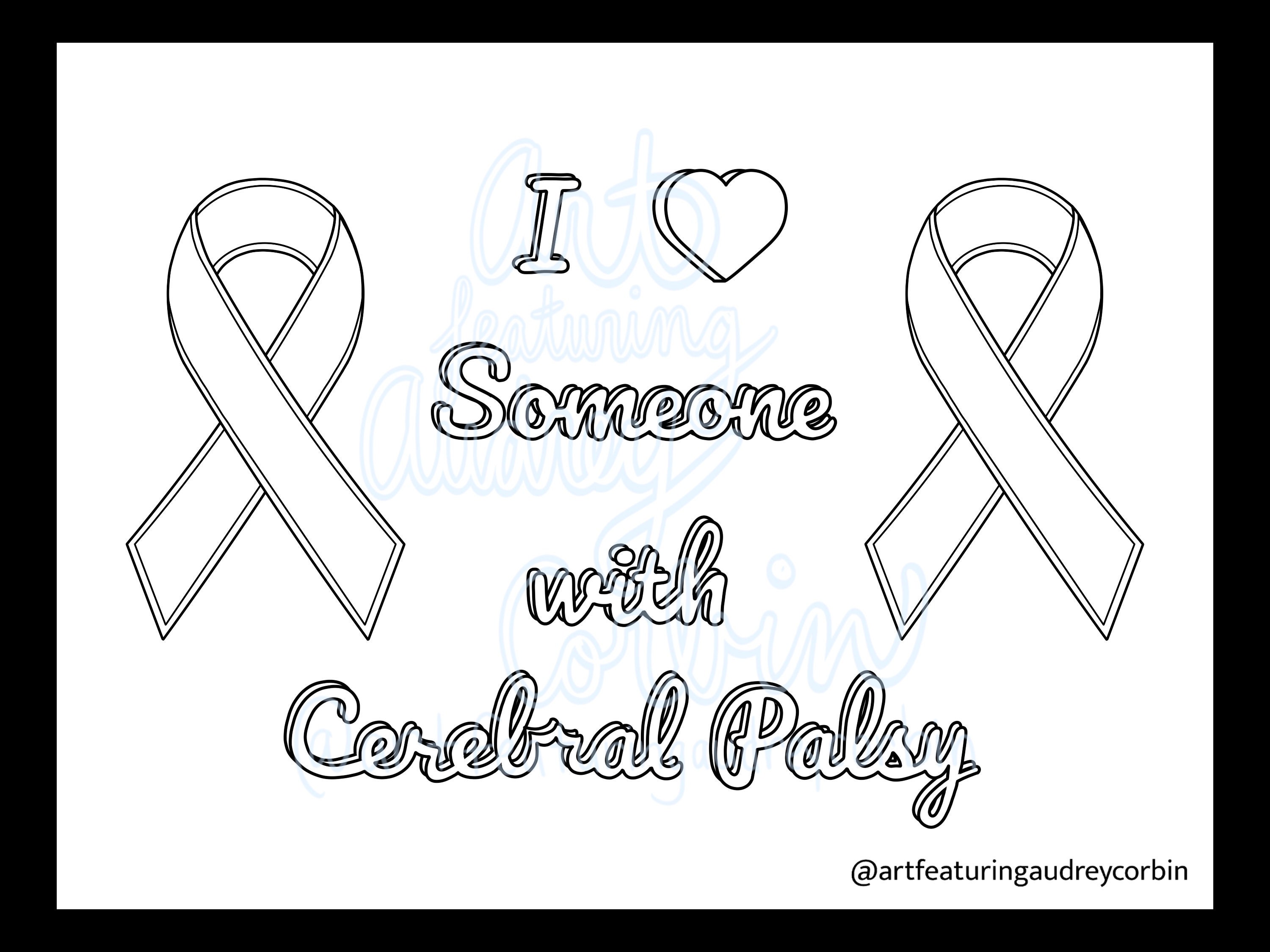 Cerebral Palsy Coloring Pages for Kids and Adults Instant Download ...