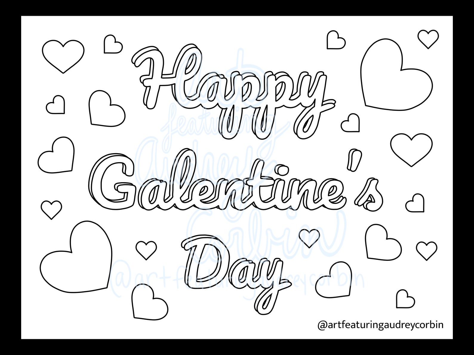 Galentine's Day Coloring Pages for Kids and Adults Instant Download ...