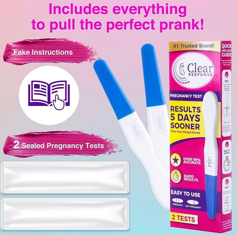 Clear Response Prank Pregnancy Test - Etsy