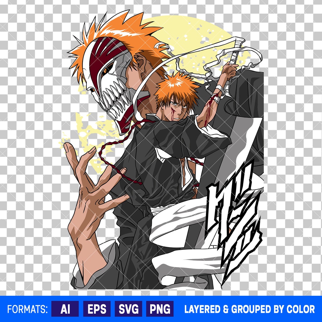 Premium Anime Vector File, Layered & Grouped by Color, Ready for DTF ...
