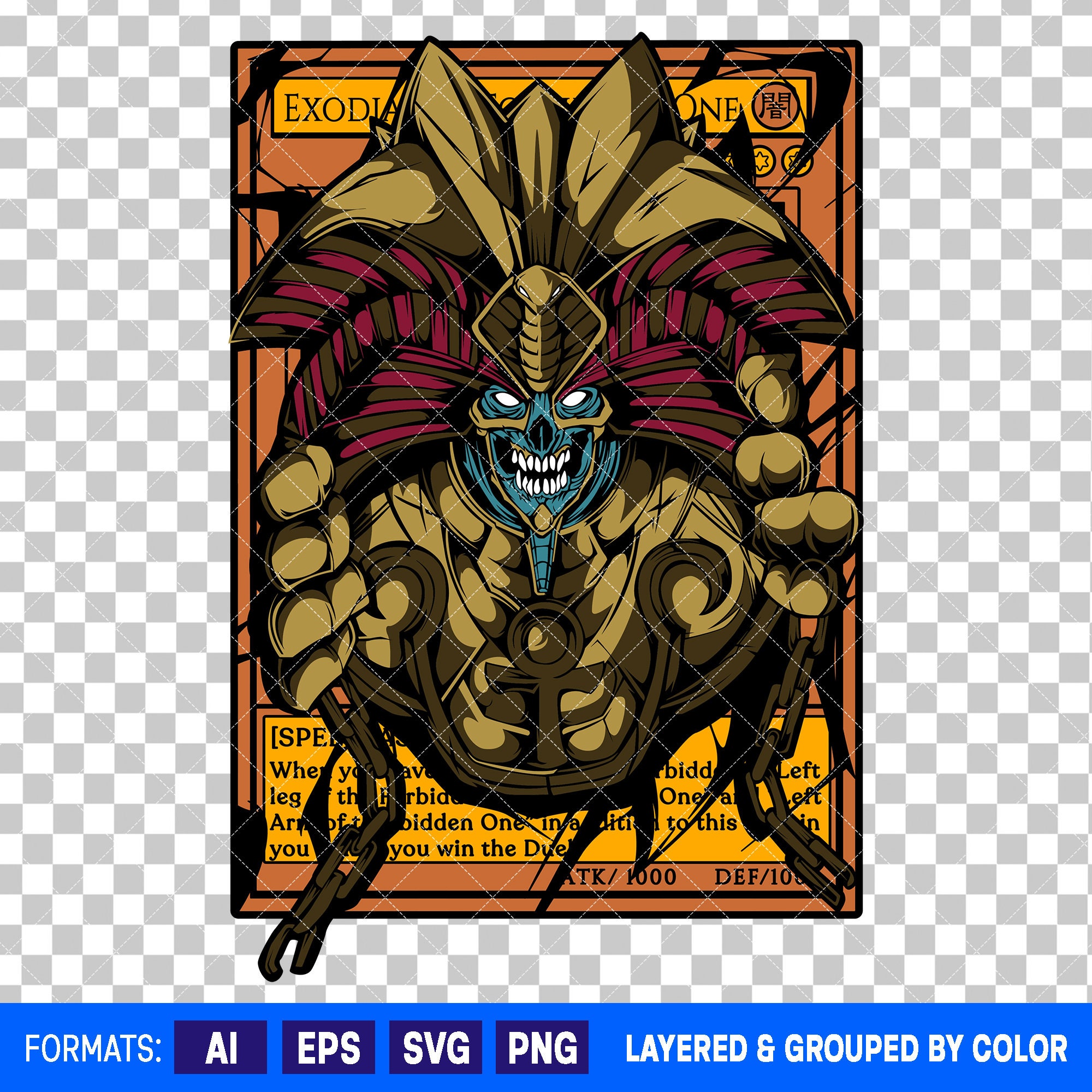 Premium Anime Vector File, Layered & Grouped by Color, Ready for DTF ...