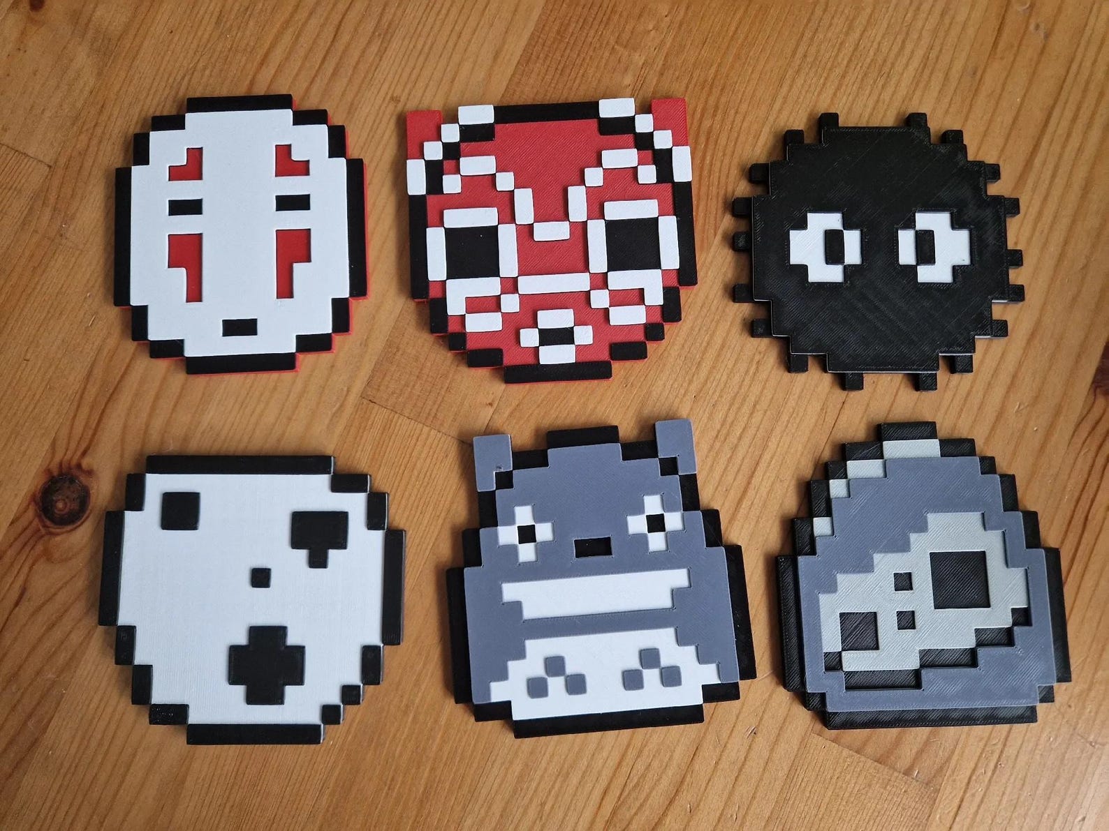 Studio Ghibli Pixel Coasters 3D Printed - Etsy