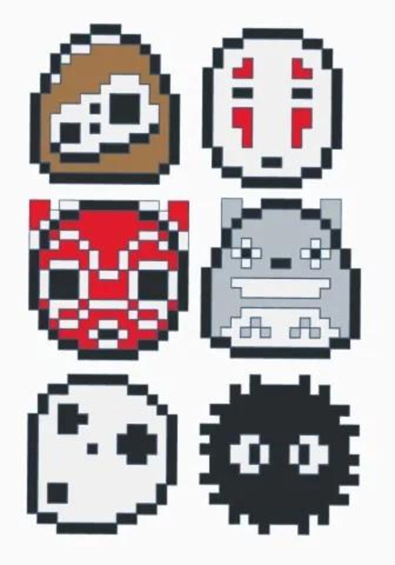 Studio Ghibli Pixel Coasters 3D Printed - Etsy
