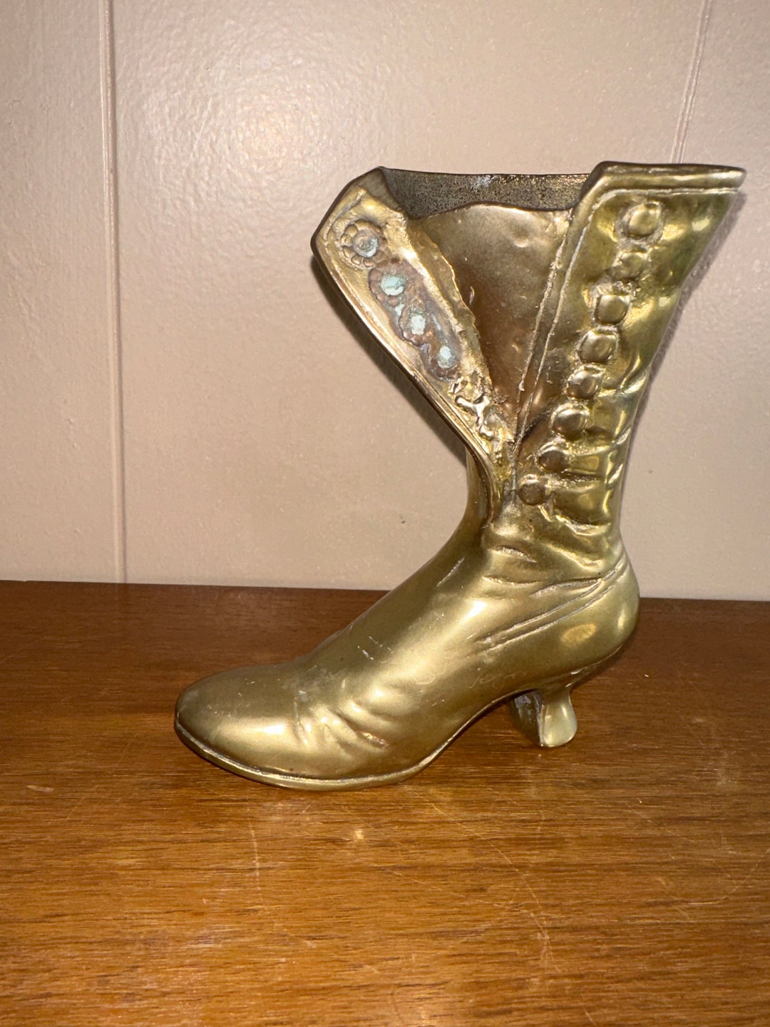 Vintage Brass Boot - Etsy