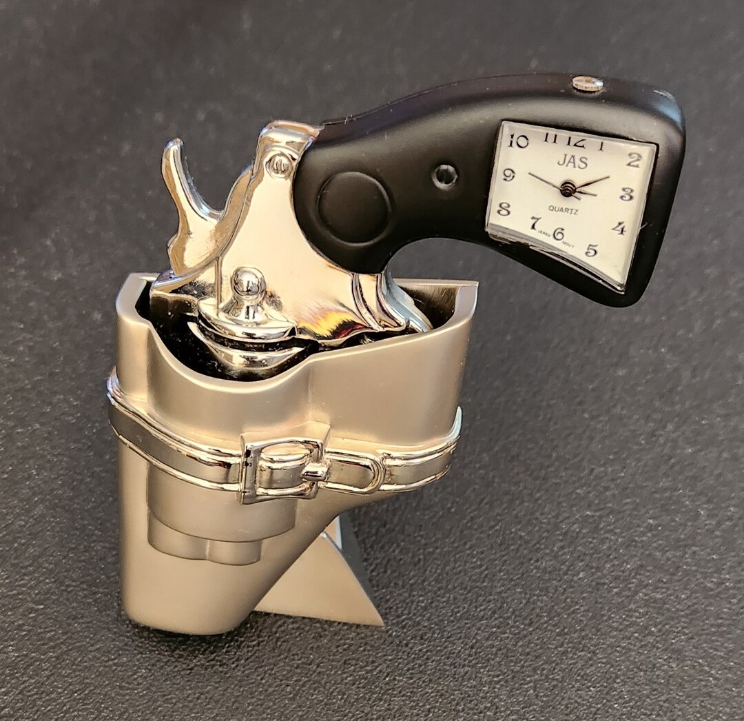 38. Special Revolver Replica Desk Top Clock - Etsy