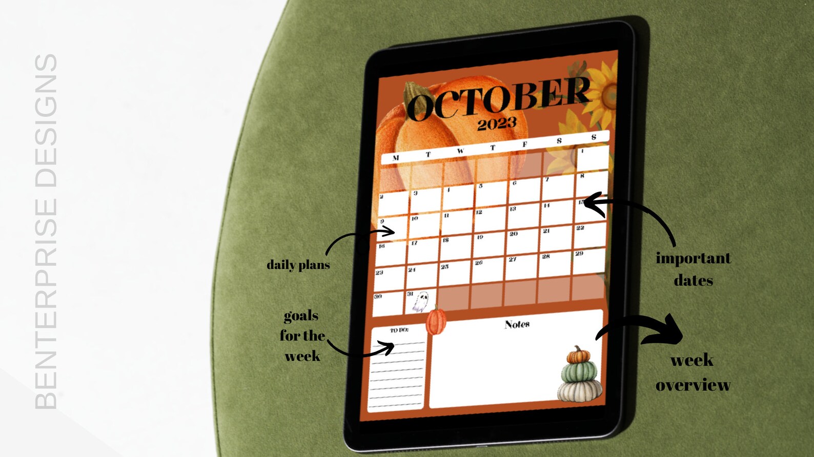 OCTOBER Monthly Planner - Etsy