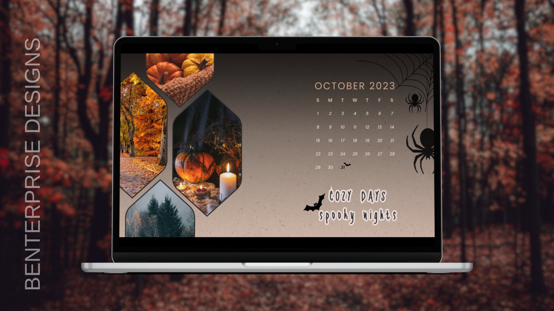 OCTOBER HALLOWEEN DESKTOP Calendar Wallpaper - Etsy