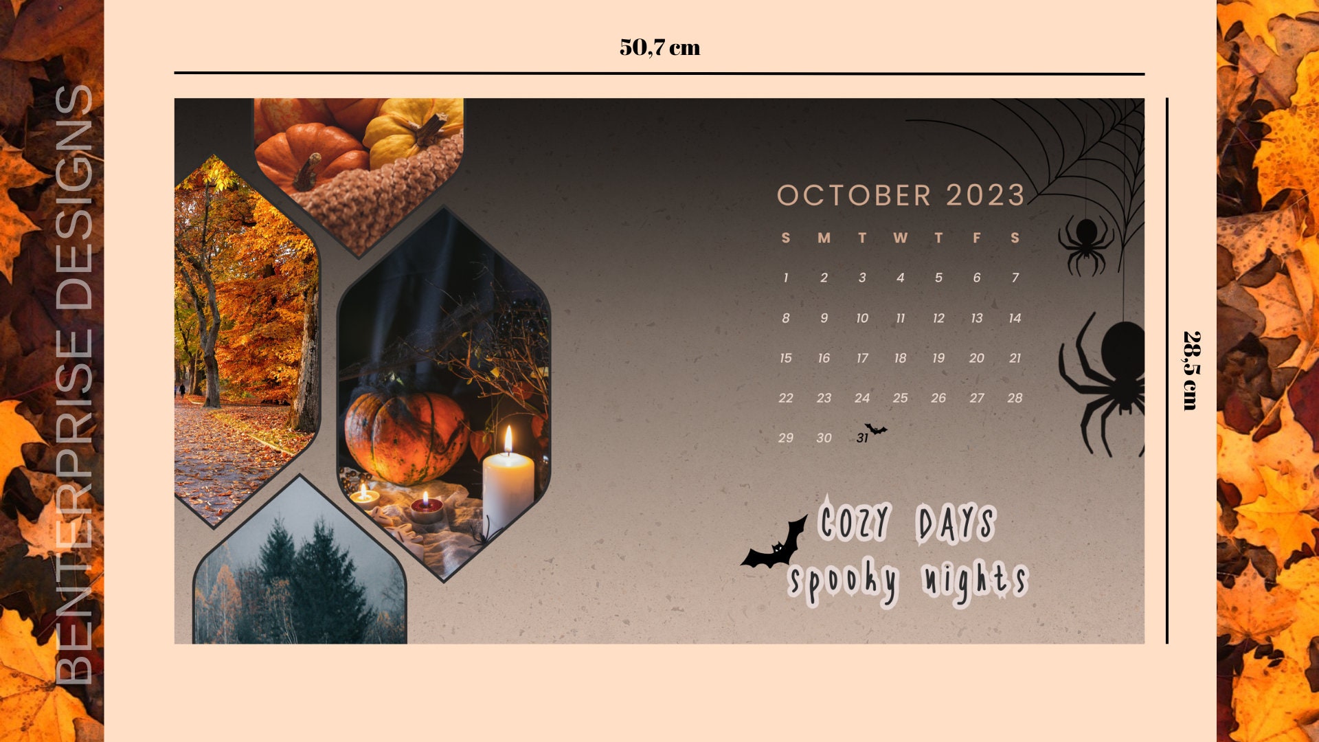 OCTOBER HALLOWEEN DESKTOP Calendar Wallpaper - Etsy
