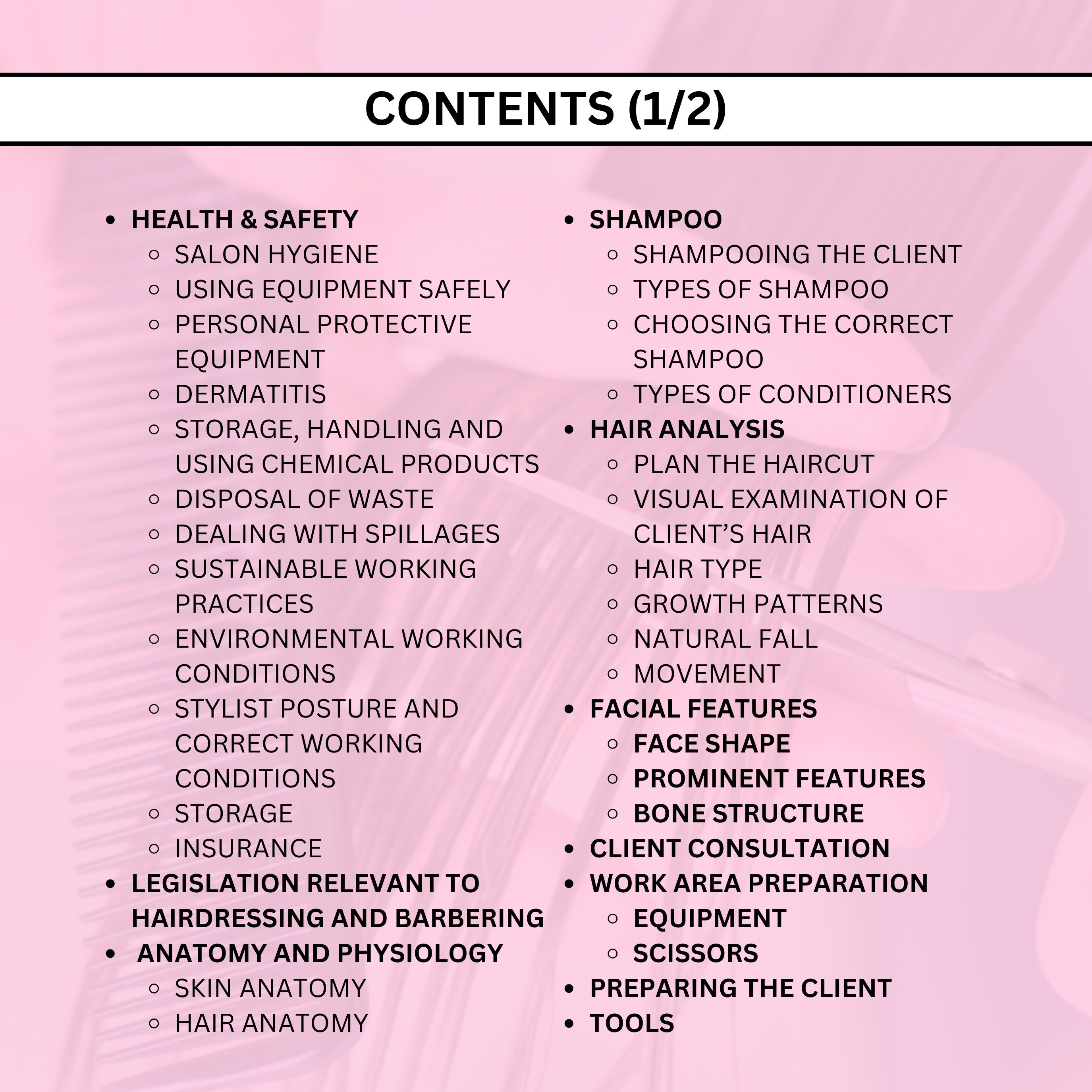 Cutting Hair Editable Training Manual - Instant Download PLUS Free ...