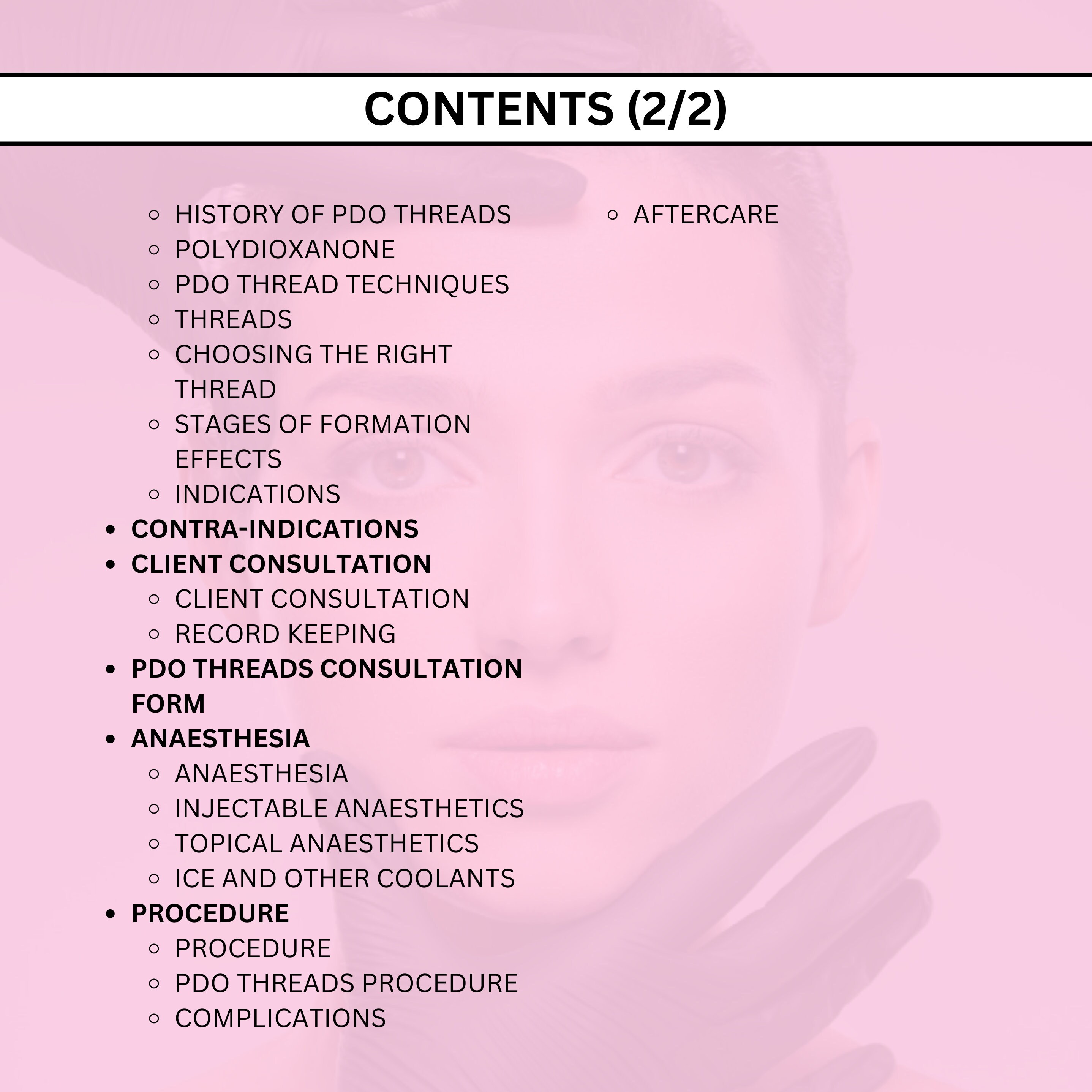 PDO Thread Lift Editable Canva Training Manual - Instant Download PLUS ...