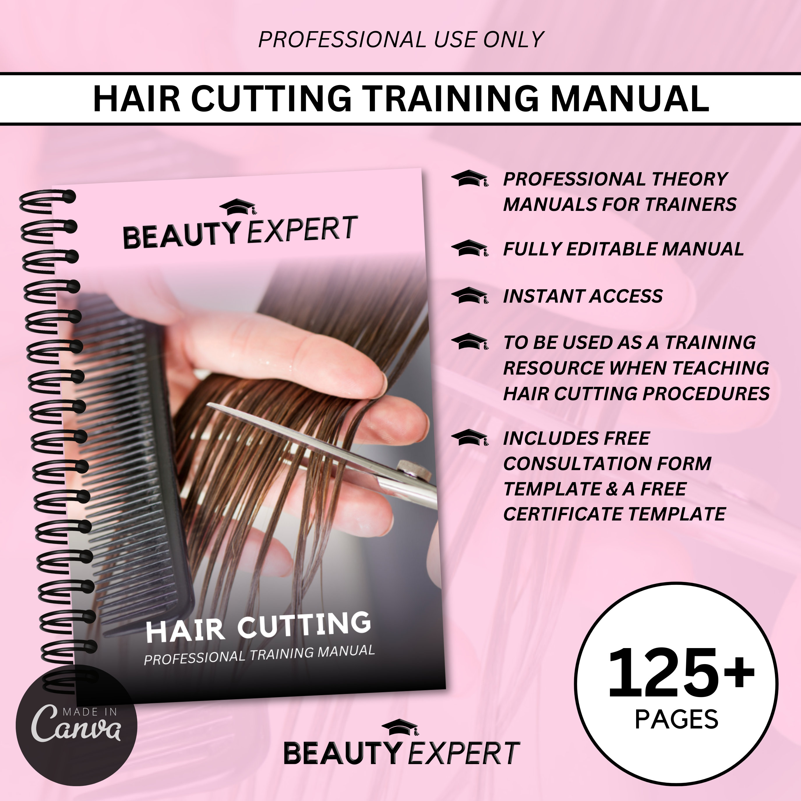 Cutting Hair Editable Training Manual - Instant Download PLUS Free ...