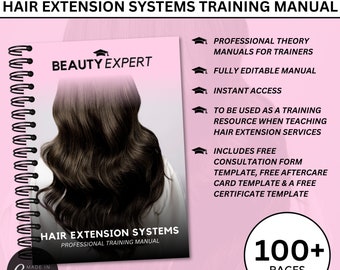Tape Hair Extensions Editable Training Manual - Instant Download PLUS ...