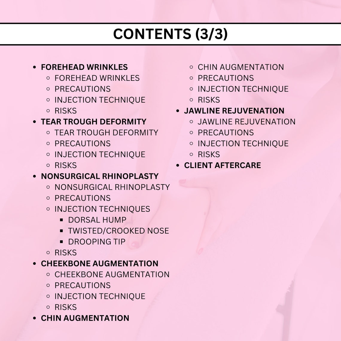 Advanced Dermal Filler Editable Canva Training Manual - Instant ...