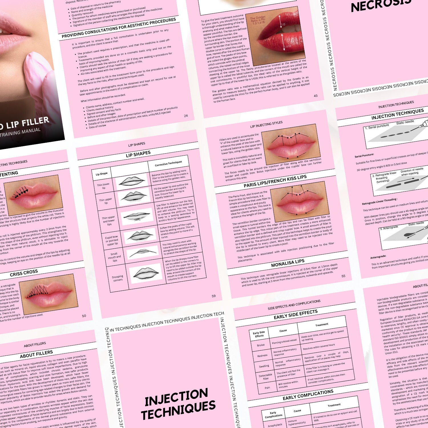 Advanced Lip Filler Editable Canva Training Manual - Instant Download ...