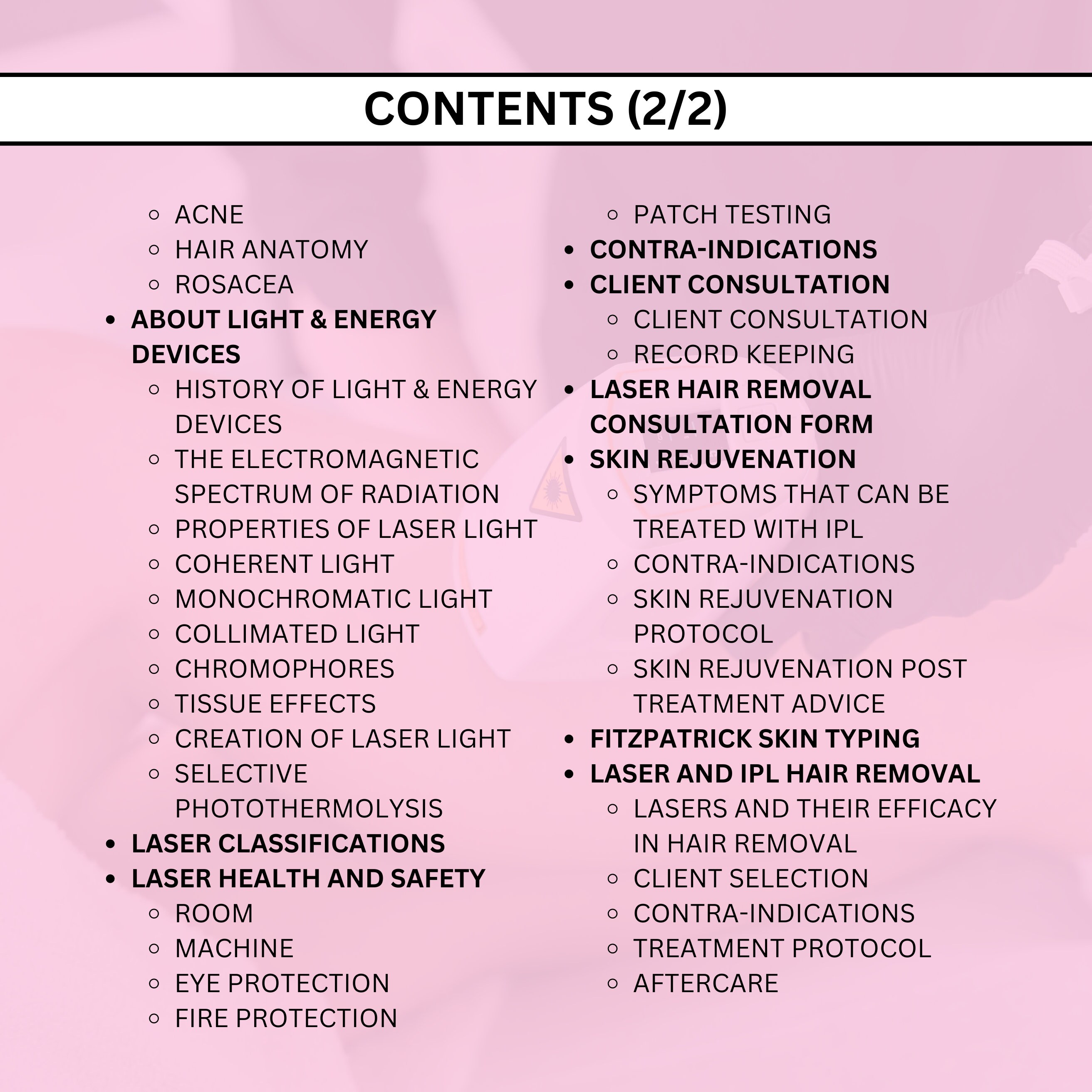 Laser Hair Removal Editable Canva Training Manual - Instant Download ...