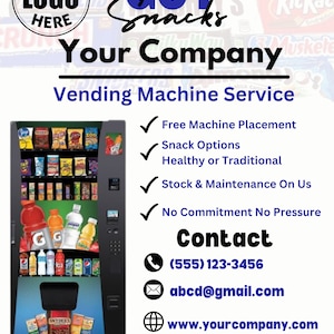 Editable Vending Machine Flyer, Vending Business, Vending Machines ...