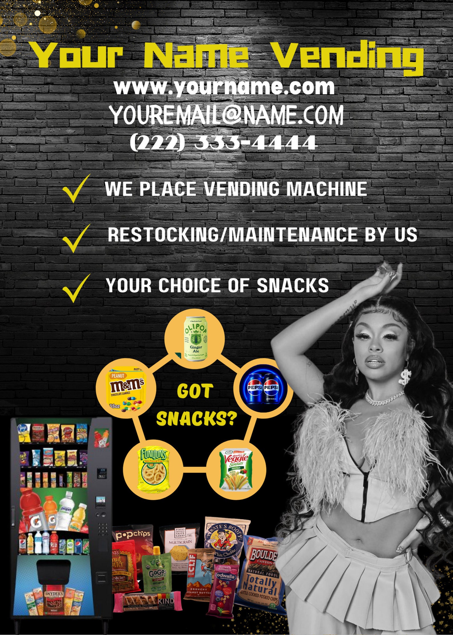 Vending Machine Business Flyer, Edit in Canva, Vending Machine, Digital ...