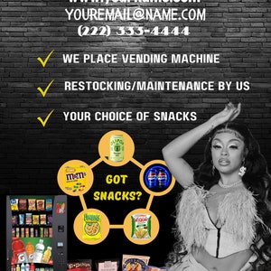 Vending Machine Business Flyer, Edit in Canva, Vending Machine, Digital ...