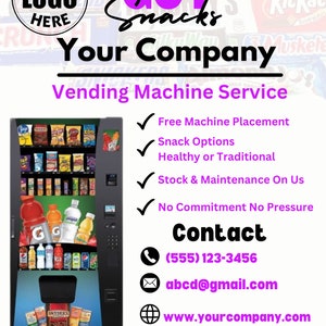 Editable Vending Machine Flyer, Vending Business, Vending Machines ...