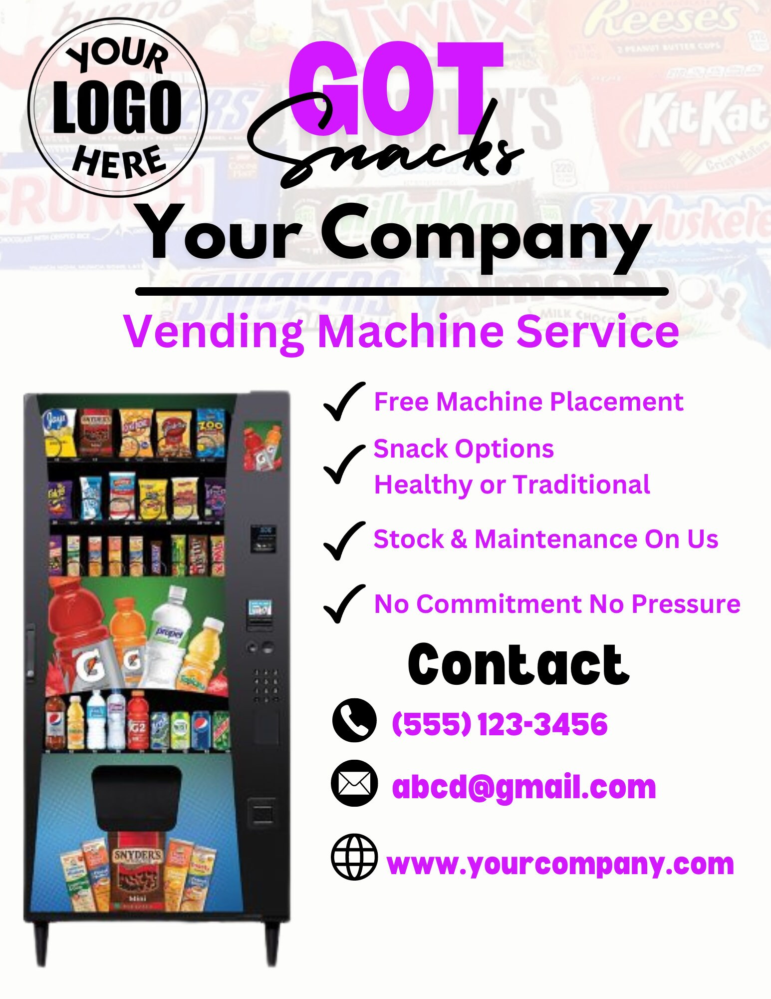 Editable Vending Machine Flyer, Vending Business, Vending Machines ...
