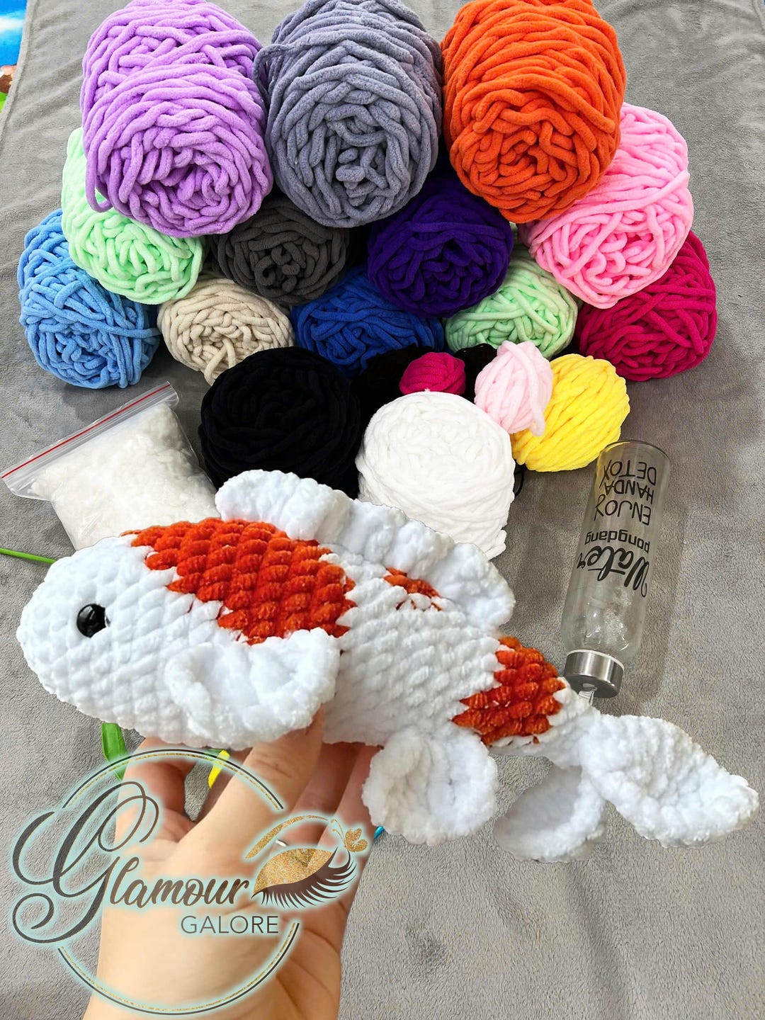 CROCHET KIT Koi Fish No Sew, Easy Level Crochet Kit, Crochet Kit ...