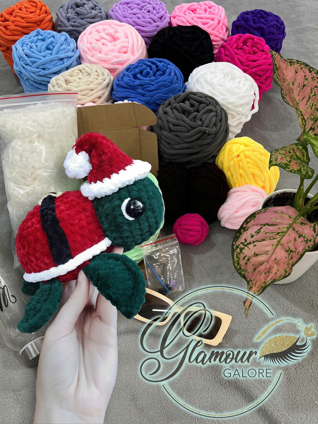 CROCHET KIT Santa Christmas Turtle, Easy Level Crochet Kit, Gift Ideas ...