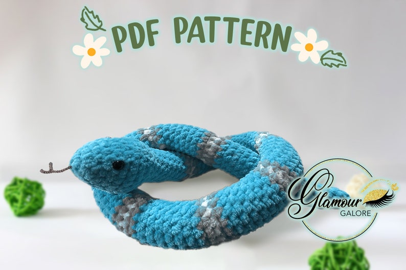 Crochet PATTERN, Snake Plush Crochet Pattern, Snake PDF Crochet ...