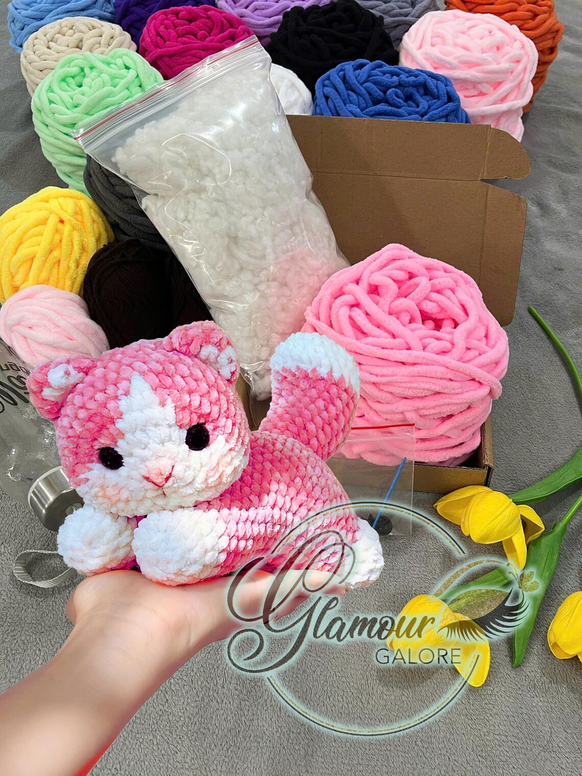 CROCHET KIT Cat Plushies, Easy Level Crochet Kit, Gift Ideas, Valentine ...