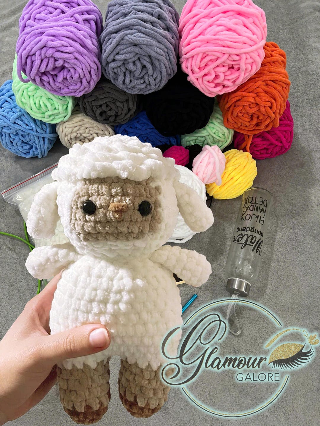 CROCHET KIT Sheep, Easy Level Crochet Kit, Crochet Kit, Amigurumi Soft ...