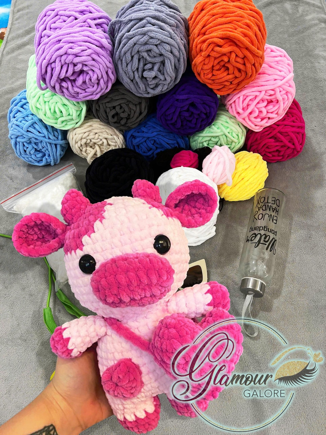 CROCHET KIT Cow Valentine Amigurumi, Easy Level Crochet Kit, Gift Ideas ...