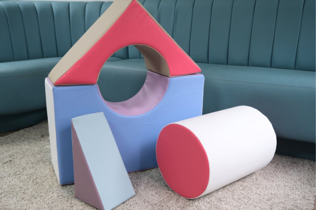Soft Play 4-piece Set, Soft Circular, Triangular and Rectangular Shapes ...