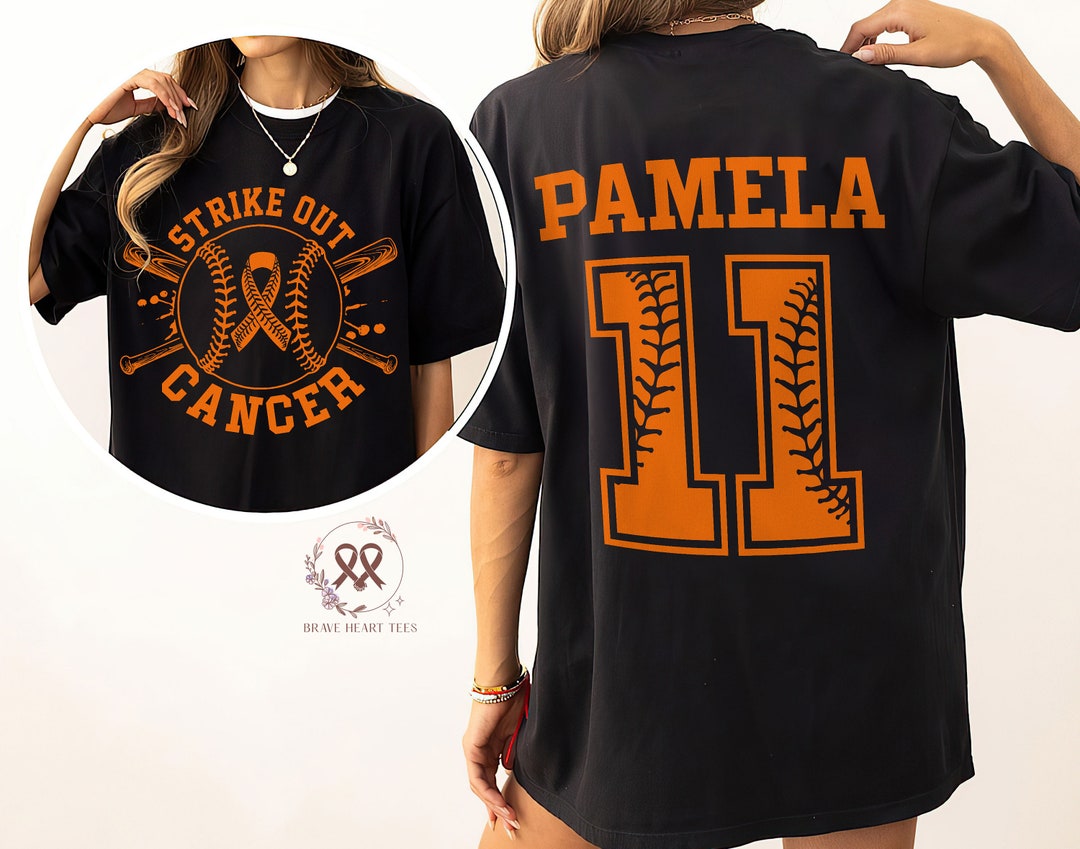 Personalized Kidney Cancer Baseball Shirt Strike Out Kidney - Etsy