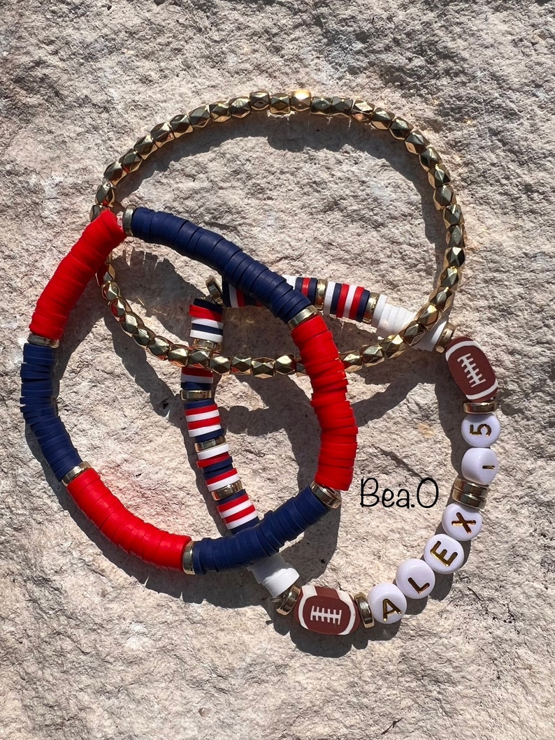Football Name Bracelets - Etsy