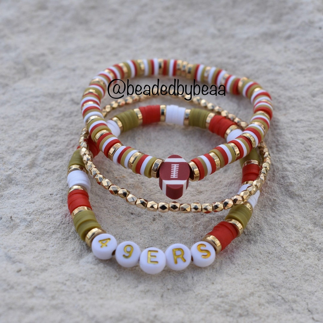 San Francisco 49ers Bracelet Set - Etsy