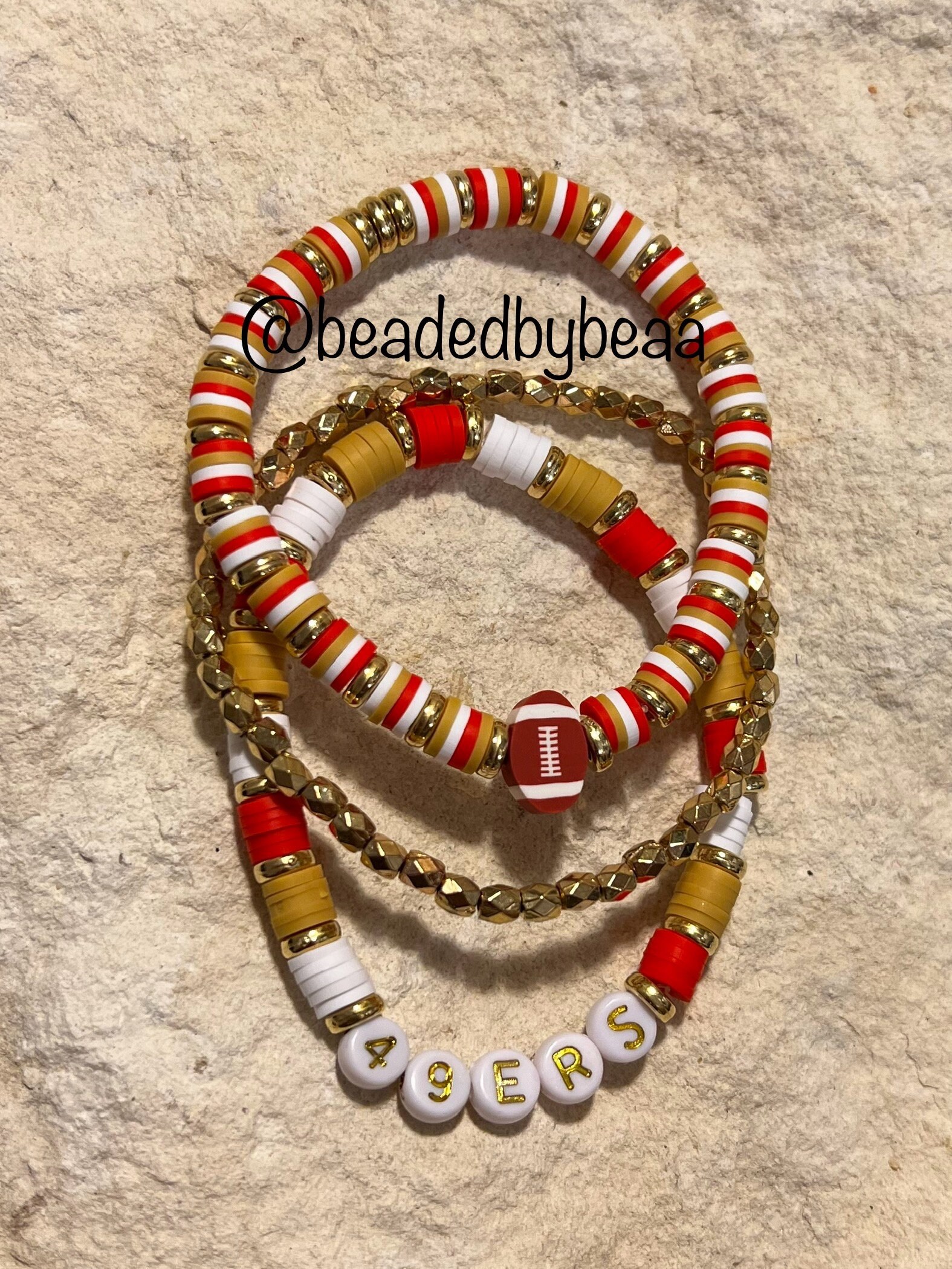 San Francisco 49ers Bracelet Set - Etsy