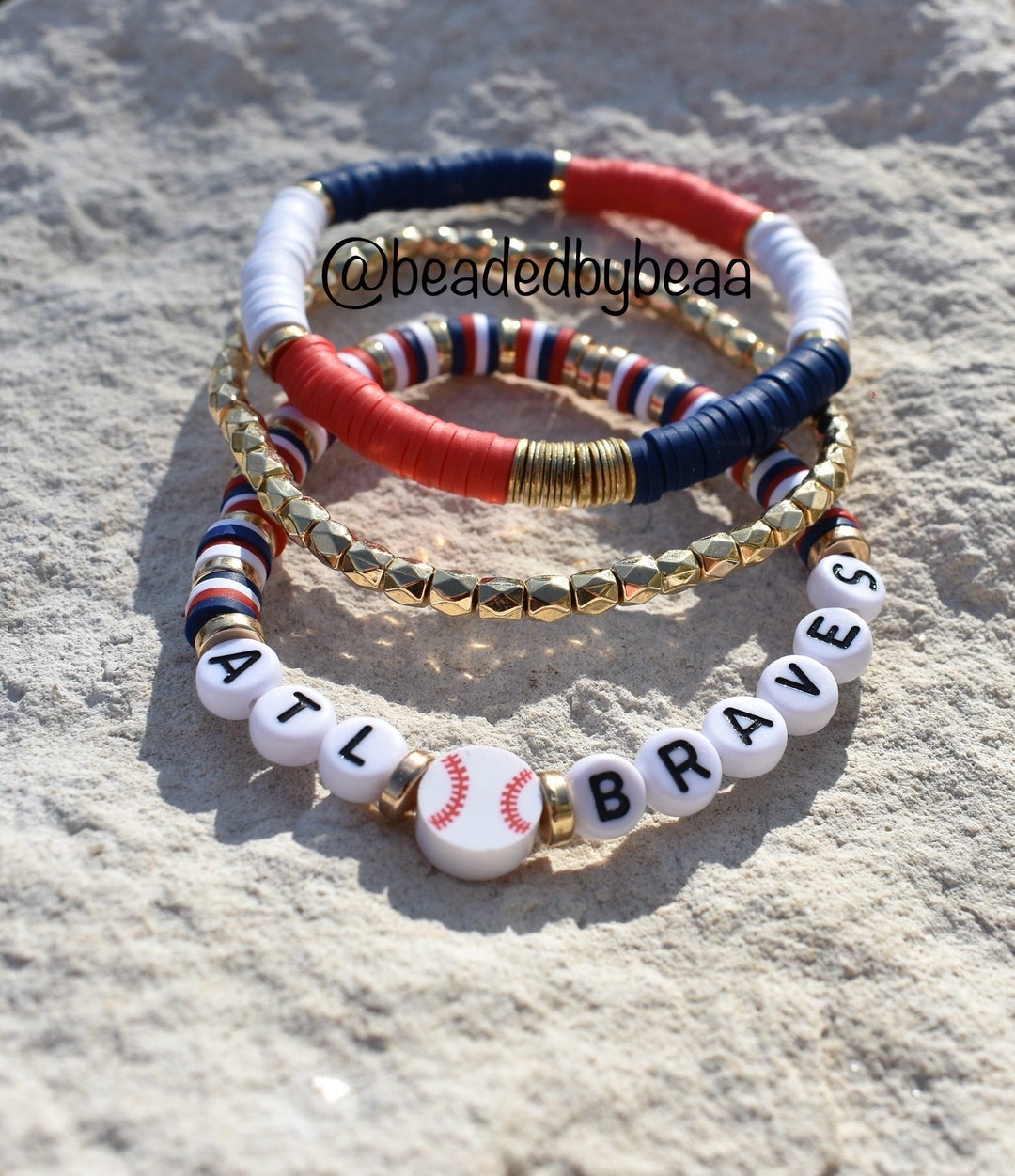 Atlanta Braves Bracelet Set - Etsy
