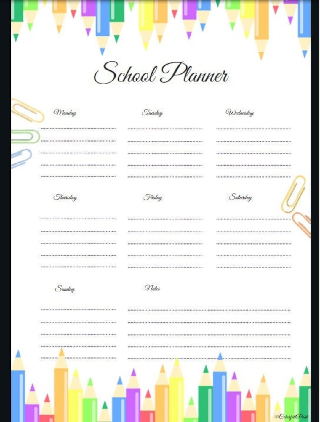 Printable Planner | School Planner 2023 | Student Planner | Back to ...
