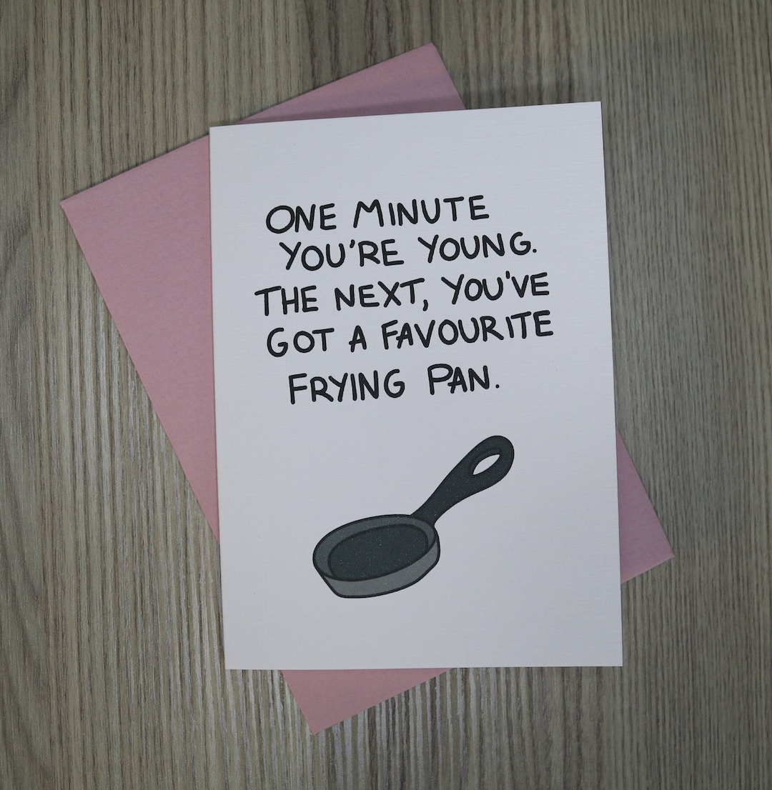 Frying Pan | Birthday Card | Funny Cards | Card for Him - Etsy