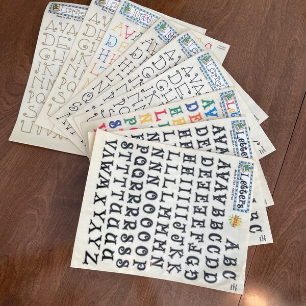 Letters and Number Stickers - Etsy