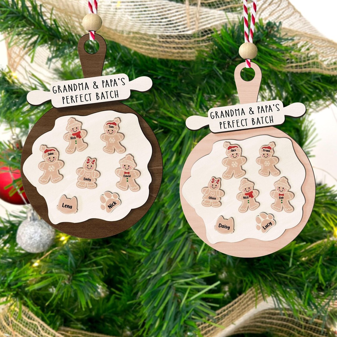 Personalized Gingerbread Christmas Ornament, Grandma & Grandpa's ...