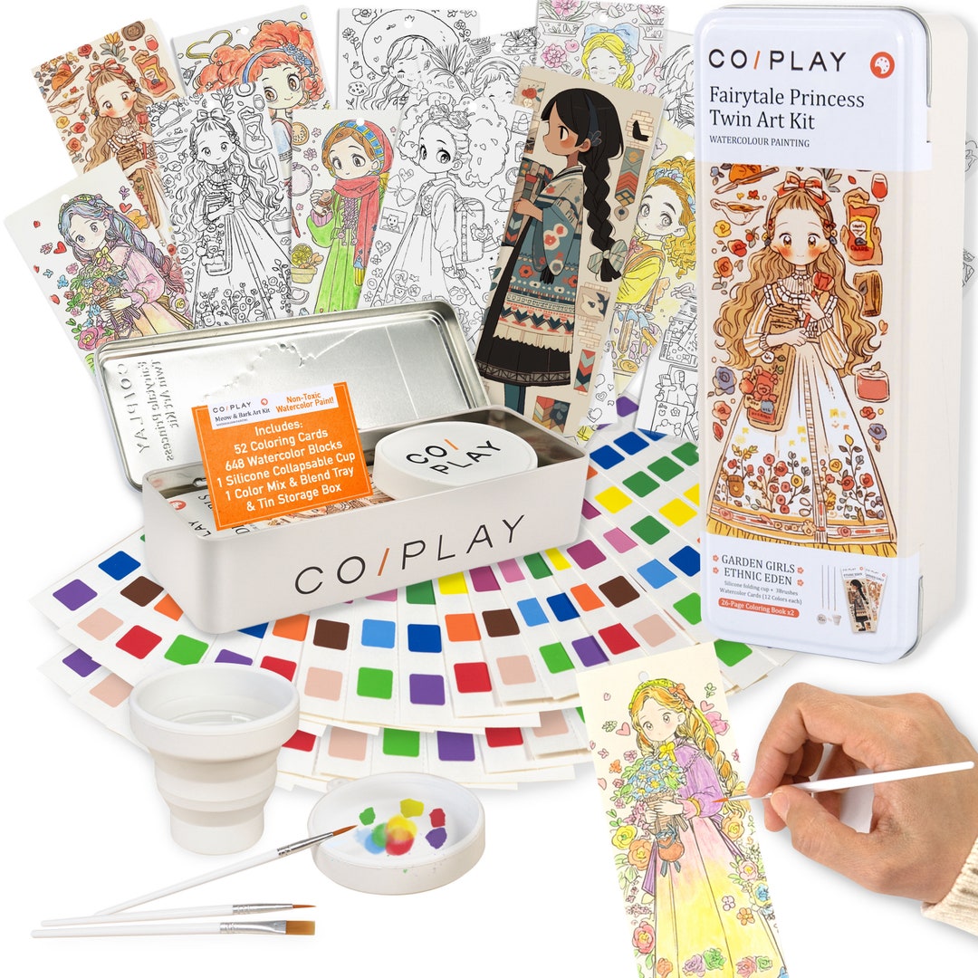 Coiplay Watercolor Coloring Art Kits , Set, | Includes 648 Color Blocks ...