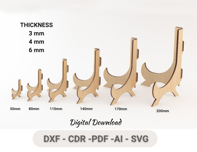 Easel Stand SVG Set | Laser Cut Plate and Photo Display Holder | Wooden ...